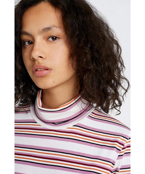 URBAN OUTFITTERS（アーバンアウトフィッターズ）の「Urban Outfitters UO Striped Mock Neck Top（）」 - WEAR
