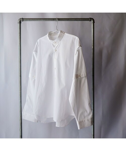 YohKi（ヨウキ）の「"Henkei" stand collar shirt (WHITE)（シャツ/ブラウス）」 - WEAR