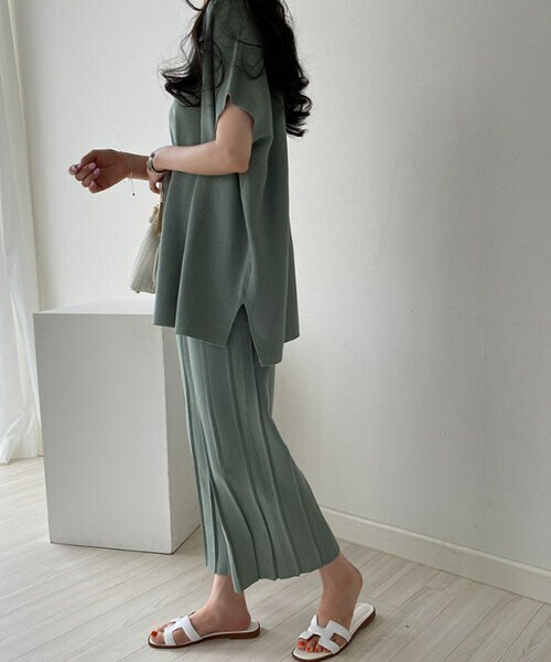 DHOLIC STYLE（ディーホリックスタイル）の「[byhans] ルーズニット&ラインパンツSET（ニット/セーター）」 - WEAR