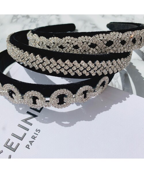 Handmade（ハンドメイド）の「stone × velvet hair band（カチューシャ）」 - WEAR