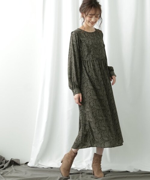 frames RAY CASSIN（フレームスレイカズン）の「【WEB限定】オリプリワンピース（）」 - WEAR