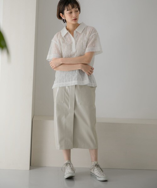 KBF（ケイビーエフ）の「フロントZIPエナメルスカート（その他）」 - WEAR