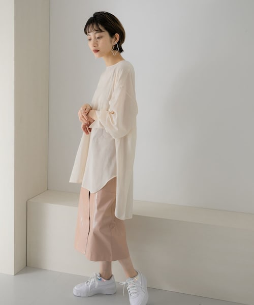 KBF（ケイビーエフ）の「フロントZIPエナメルスカート（その他）」 - WEAR