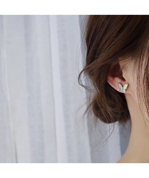 Handmade（ハンドメイド）の「butterfly one point pierce/earring（ピアス（両耳用））」 - WEAR