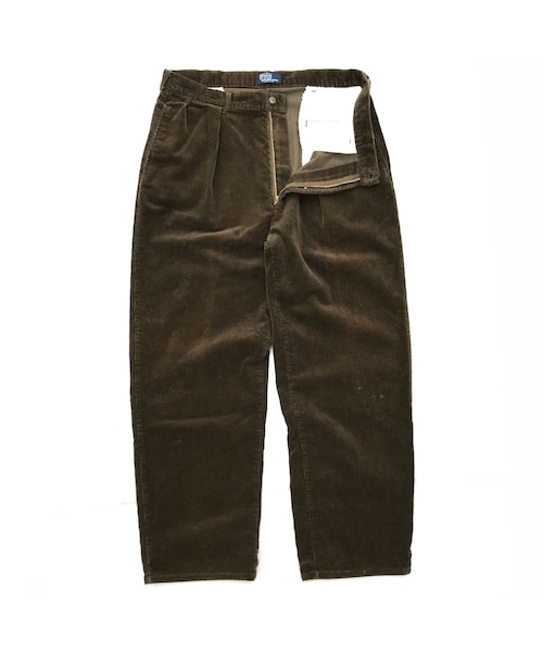 POLO RALPH LAUREN（ポロ ラルフ ローレン）の「Made in USA / Polo Ralph Lauren / 2 Tuck Corduroy Pants / Brown ...