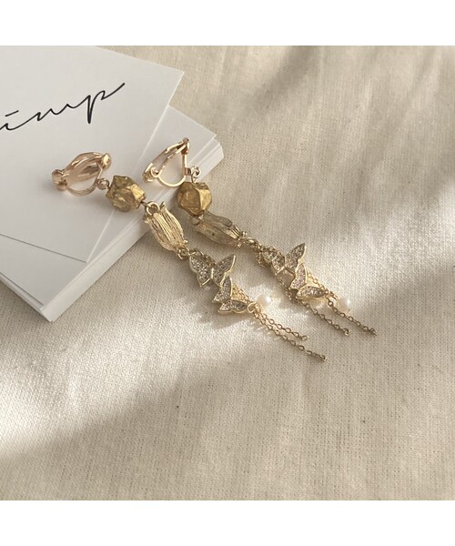 PRIMP（プリンプ）の「BUTTERFLY DESIGN EARRING（ピアス（両耳用））」 - WEAR