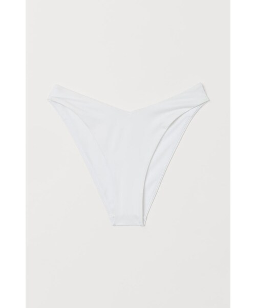 H&M（エイチ・アンド・エム）の「H&M - Vカットウエスト ビキニボトム - ホワイト（水着）」 - WEAR