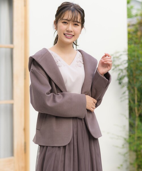 Rewde（ルゥデ）の「【7色展開】 ガウン風フーデットショートコート （0R06-10015）（その他アウター）」 - WEAR