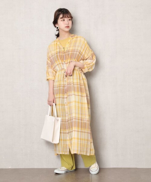 FREAK'S STORE（フリークスストア）の「インド2WAYボイルチェックシアーシャツワンピース【WEB限定】（）」 - WEAR