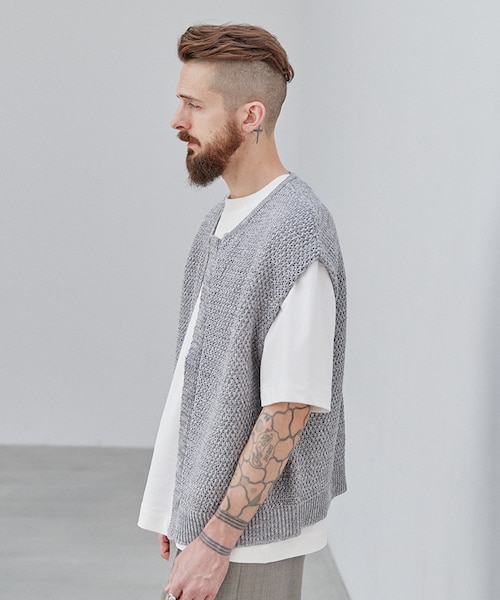 LIDNM（リドム）の「GIMA ZIP KNIT VEST（ベスト）」 - WEAR