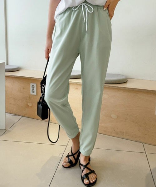 DHOLIC STYLE（ディーホリックスタイル）の「[chicfox] ホワイトストリングジョガーパンツ（その他パンツ）」 - WEAR