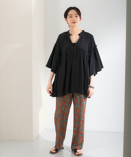 KBF（ケイビーエフ）の「【WEB限定】リネンギャザーチュニック（）」 - WEAR