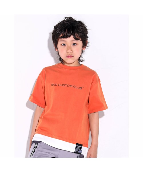 RAD CUSTOM（ラッドカスタム）の「レイヤード風 カラー ロゴ Tシャツ(120~160cm)（Tシャツ/カットソー）」 - WEAR