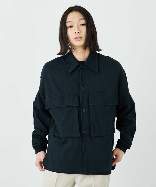 ツイルジャージーシャツ ツイルジャージーワンピース/洗える／MK