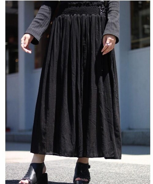 KMRii（ケムリ）の「【先行予約】【別注】KMRii/ケムリ/Lace up Long Skirt/RFL（）」 - WEAR