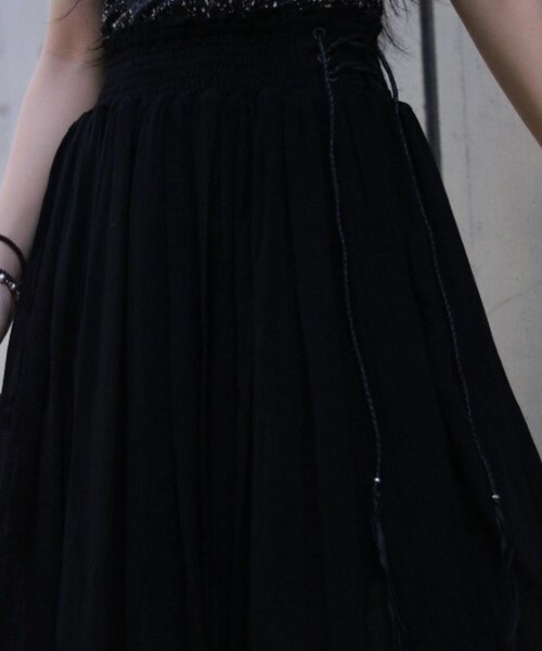 KMRii（ケムリ）の「【先行予約】【別注】KMRii/ケムリ/Lace up Long Skirt/RFL（）」 - WEAR