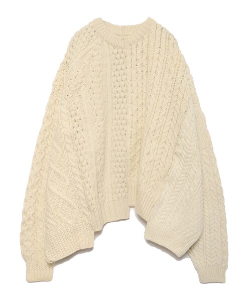 77circa（ナナナナサーカ）の「circa make vertical cutback fisherman sweater(crew neck)（）」 - WEAR