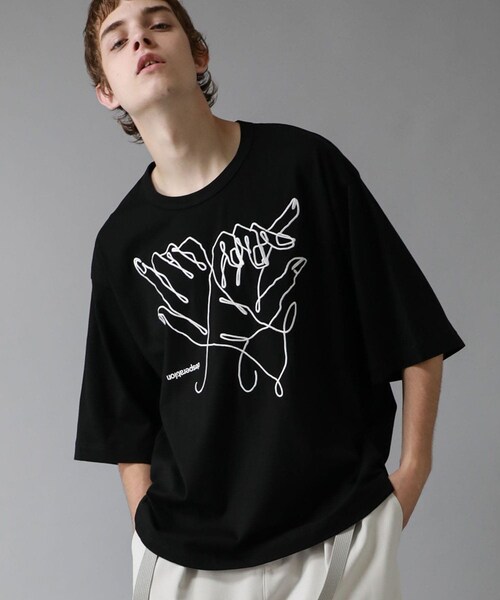 SHAREEF（シャリーフ）の「STUDIOUS別注 HANDemb. S/S TEE（Tシャツ/カットソー）」 - WEAR