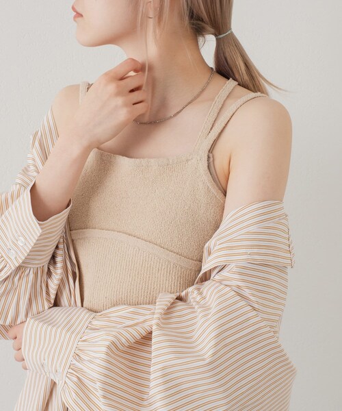 Kastane（カスタネ）の「【22SSカタログ掲載アイテム】2WAYニットキャミ（タンクトップ）」 - WEAR