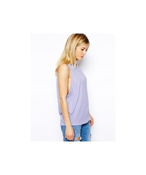 Asos（エイソス）の「ASOS Drop Arm Tank Top - Lilac（タンクトップ）」 - WEAR