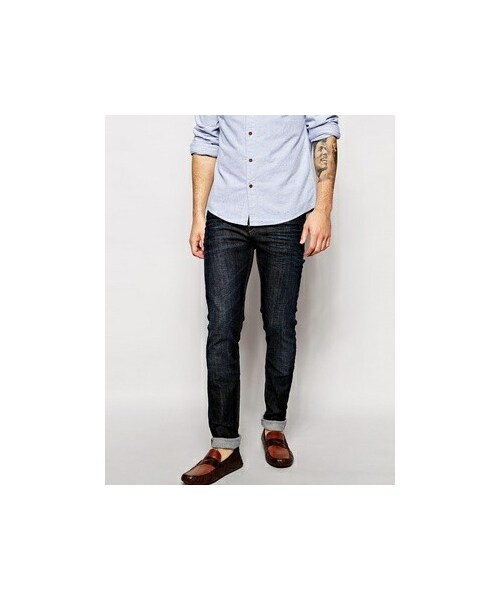 EVISU（エヴィス）の「Evisu Jeans 2021 Skinny Fit Dark Wash - Ecru（デニムパンツ）」 - WEAR