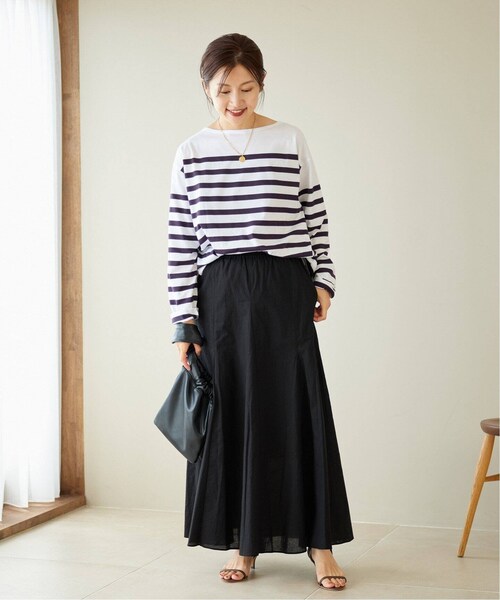 IENA（イエナ）の「SUVIN COTTON ボーダーBIGプルオーバー（）」 - WEAR