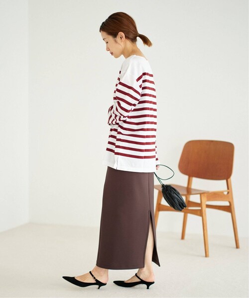 IENA（イエナ）の「SUVIN COTTON ボーダーBIGプルオーバー（）」 - WEAR