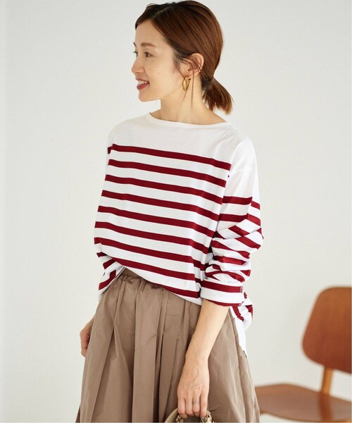 IENA（イエナ）の「SUVIN COTTON ボーダーBIGプルオーバー（）」 - WEAR