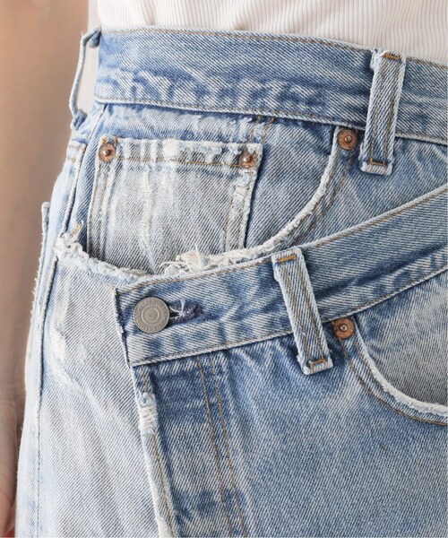 Bonum（ボナム）の「DENIM WRAP SK:デニムラップスカート（）」 - WEAR