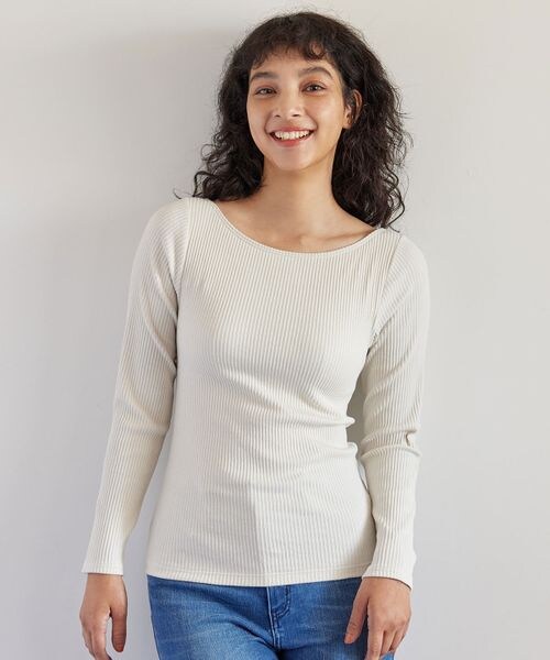 BAYFLOW（ベイフロー）の「ベストボディブラカップ付きリブロングスリーブ／NEW BASIC series（）」 - WEAR