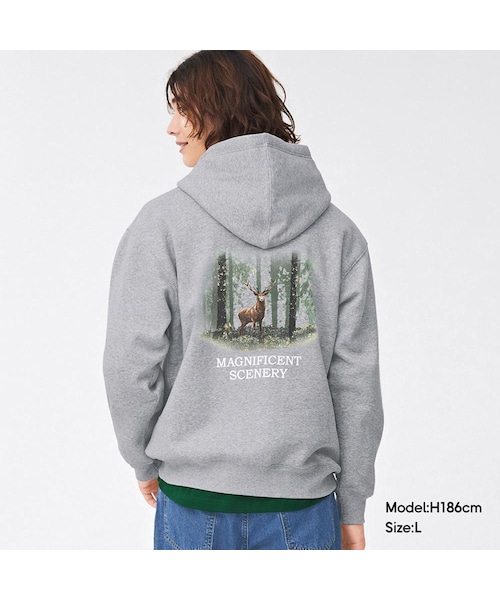 GU（ジーユー）の「ビッグスウェットパーカ(長袖)(アニマル1)NT+E（長袖）」 - WEAR