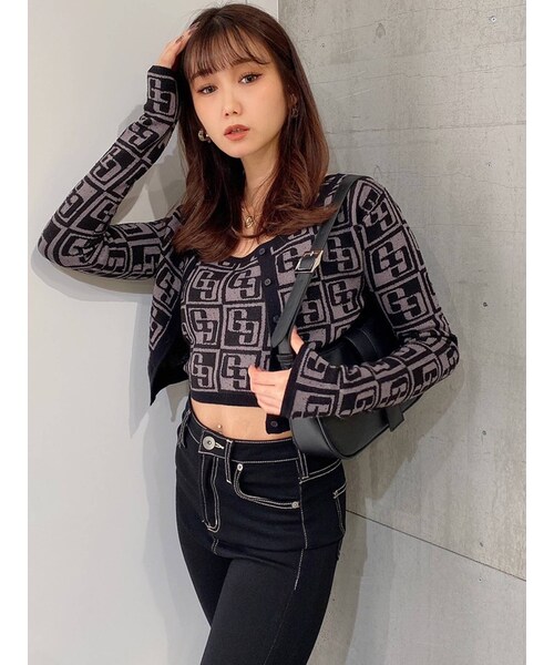 GYDA（ジェイダ）の「GG TILE PATTERN ニットカーディガン（カーディガン）」 - WEAR