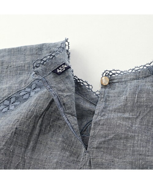 45R（フォーティファイブアール）の「藍ダンガリーインドカディdeTシャツ（）」 - WEAR