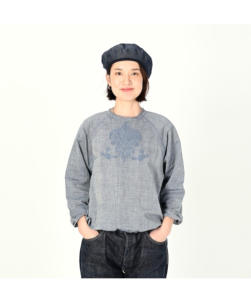 45R（フォーティファイブアール）の「藍ダンガリーインドカディdeTシャツ（）」 - WEAR