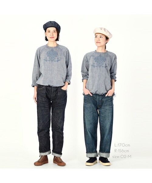 45R（フォーティファイブアール）の「藍ダンガリーインドカディdeTシャツ（）」 - WEAR