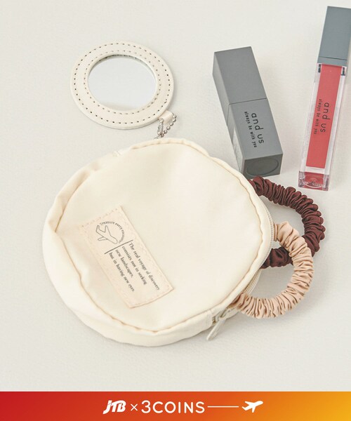 3coins（3coins）の「【JTB】ミラー付ポケットコスメポーチ（ポーチ）」 - WEAR