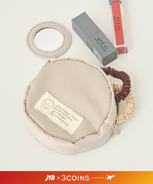 3coins（3coins）の「【JTB】ミラー付ポケットコスメポーチ（ポーチ）」 - WEAR