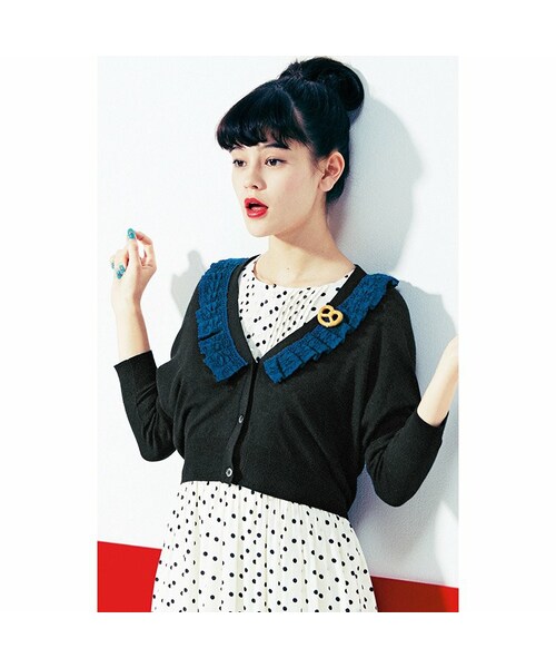 haco!（ハコ）の「co&tion×haco. ROTARI PARKER プレッツェルブローチ付きボレロカーディガン（カーディガン/ボレロ）」 - WEAR