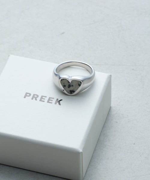 Lui's（ルイス）の「【PREEK】ROUGH HEART DALMATIAN STONE RING（リング）」 - WEAR