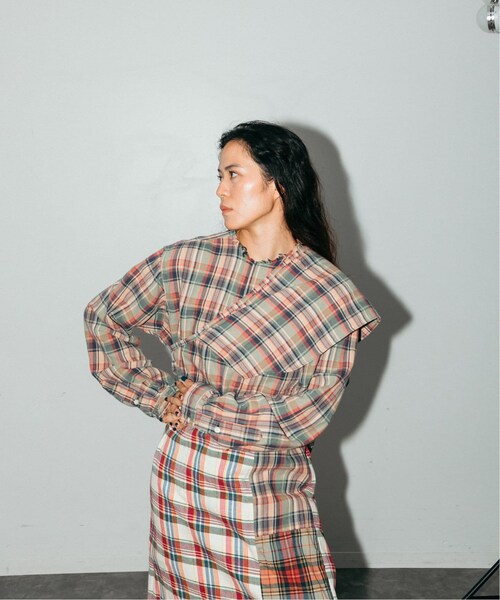 Bonum（ボナム）の「パネルネルシャツオーバーワンピース（）」 - WEAR