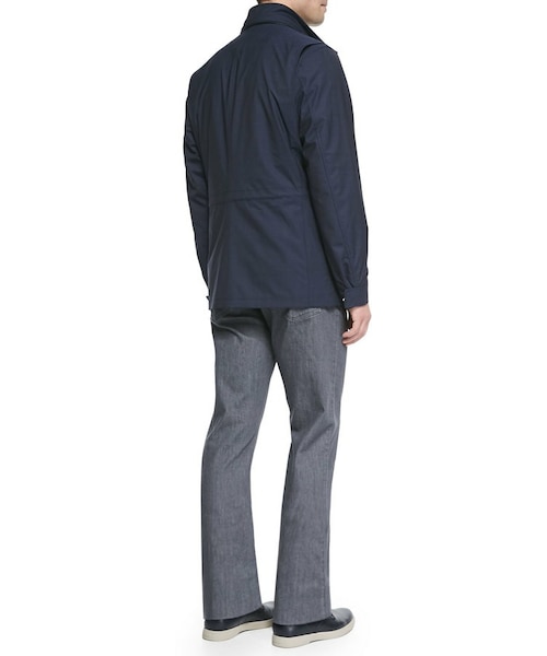 ZEGNA（ゼニア）の「Ermenegildo Zegna Elements Trofeo Wool Safari Jacket, Blue ...