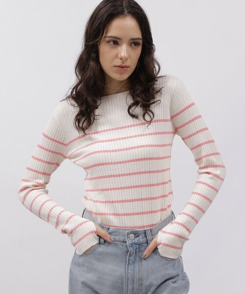 LAKOLE（ラコレ）の「12ゲージリブボートネック（）」 - WEAR