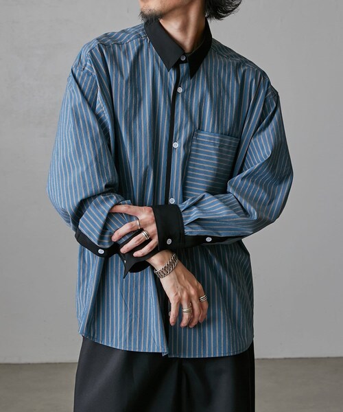 Lui's（ルイス）の「【Neucon / ニューコン】24SS クレリックストライプシャツ（）」 - WEAR
