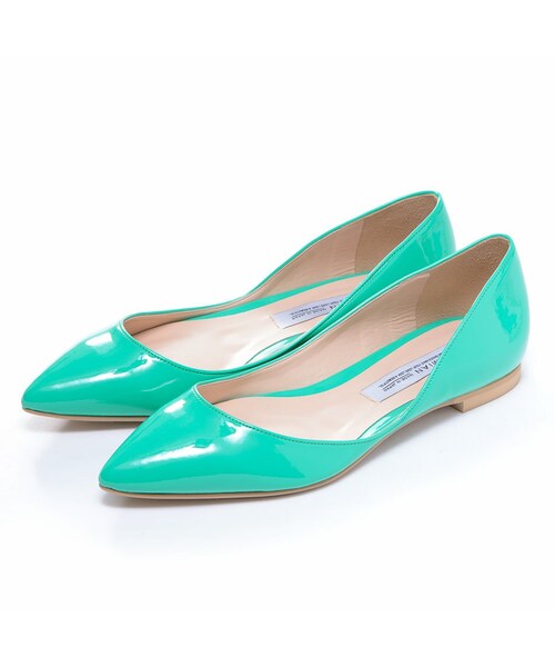 MAMIAN（マミアン）の「Pointedtoe Sidecut flat pumps（ポインテッドトゥサイドカットエナメルフラットパンプス ...
