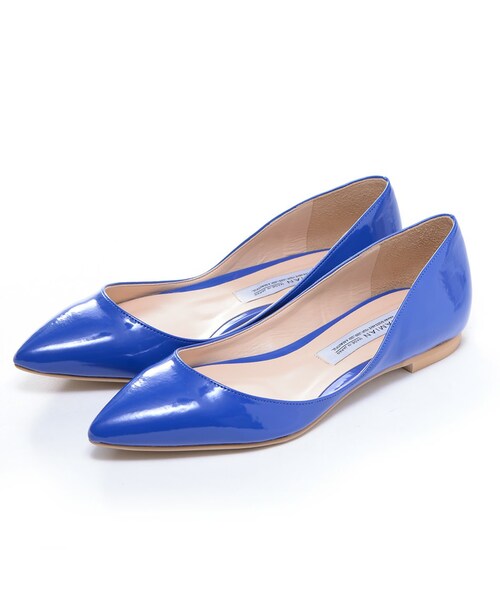 MAMIAN（マミアン）の「Pointedtoe Sidecut flat pumps（ポインテッドトゥサイドカットエナメルフラットパンプス ...
