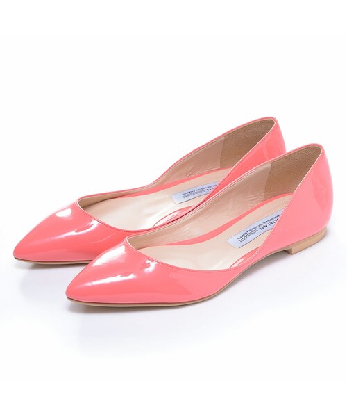 MAMIAN（マミアン）の「Pointedtoe Sidecut flat pumps（ポインテッドトゥサイドカットエナメルフラットパンプス ...
