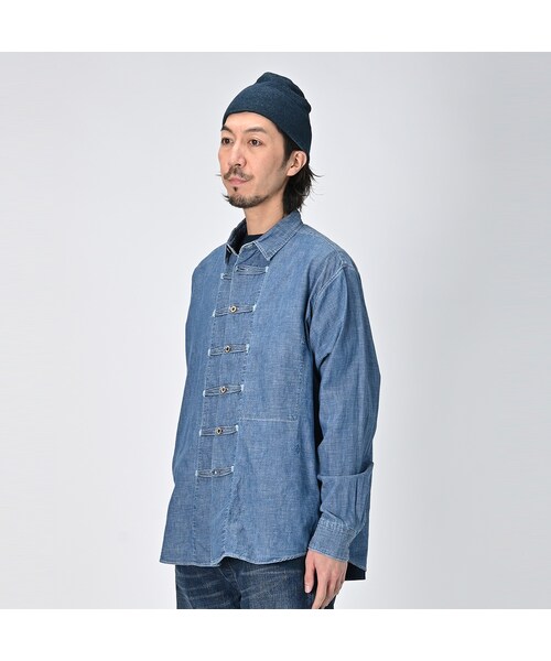 45R（フォーティファイブアール）の「ダンガリーデニムの908 8ノットシャツ（インディゴ 重）（）」 - WEAR