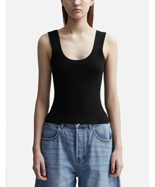 T BY ALEXANDER WANG（ティーバイ アレキサンダーワン）の「Embossed Logo Tank Top（）」 - WEAR