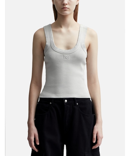 T BY ALEXANDER WANG（ティーバイ アレキサンダーワン）の「Embossed Logo Tank Top（）」 - WEAR