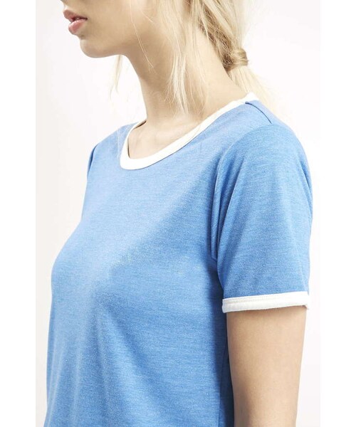 TOPSHOP（トップショップ）の「Contrast trim tee（Tシャツ/カットソー）」 - WEAR
